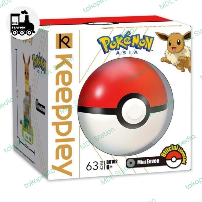 Jual NO99 Qman Keeppley 3D Brick - POKEMON ASIA POKE BALL Series Block ...