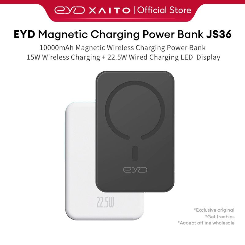 Jual EYD JS36 10000mAh Magsafe Wireless Powerbank Magnetic PD 22.5W ...