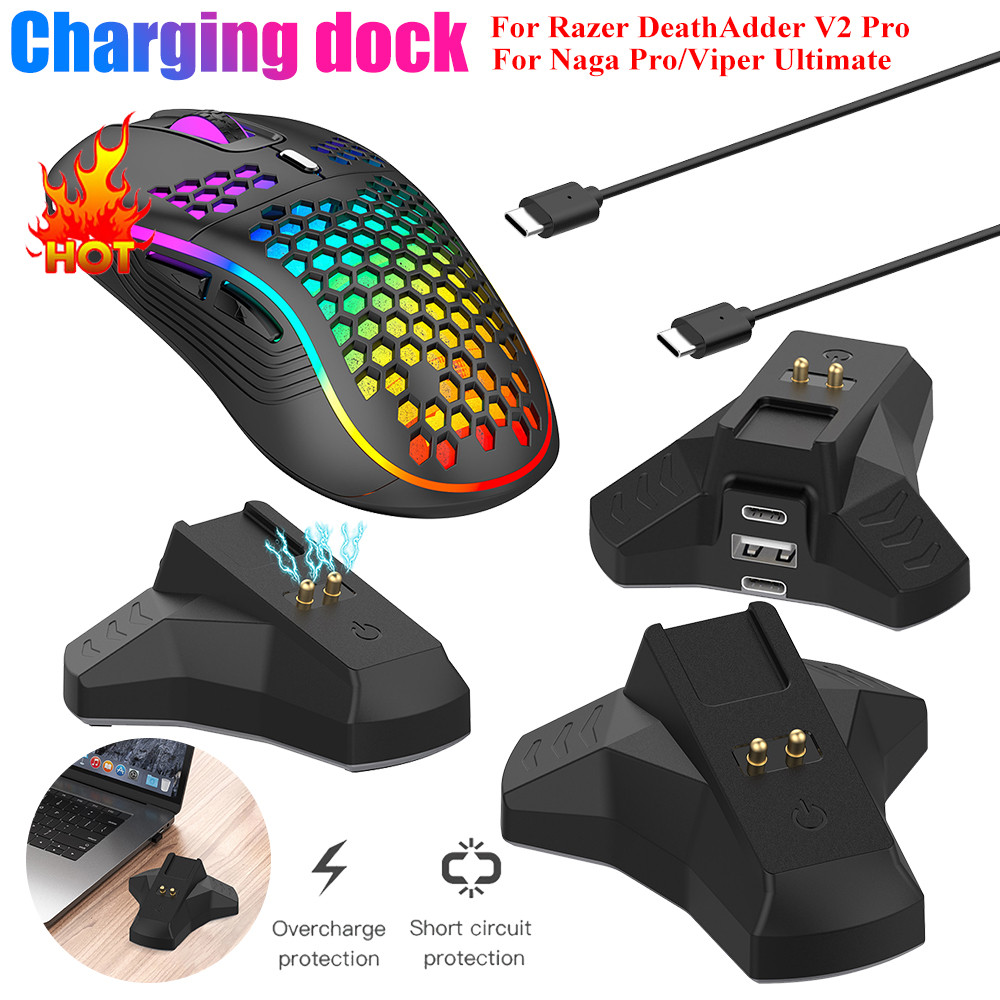 Jual Wireless Mouse Charger Mouse Charging Dock Station for Razer ...