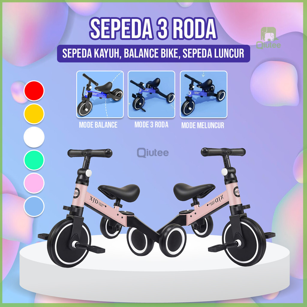 Jual [TERLARIS] Balance Bike Anak 2in1 Mainan Sepeda Roda 3 Mainan ...