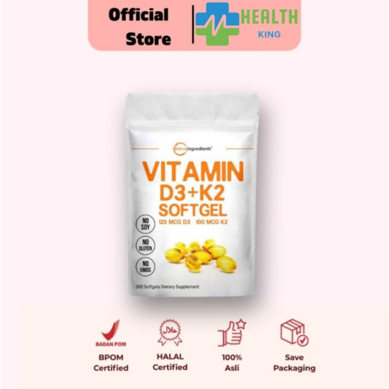 Jual Terbaik Microingredients Vitamin D3 K2 5000Iu Isi 300Softgel Micro Ingredients Vitamin D3 ...