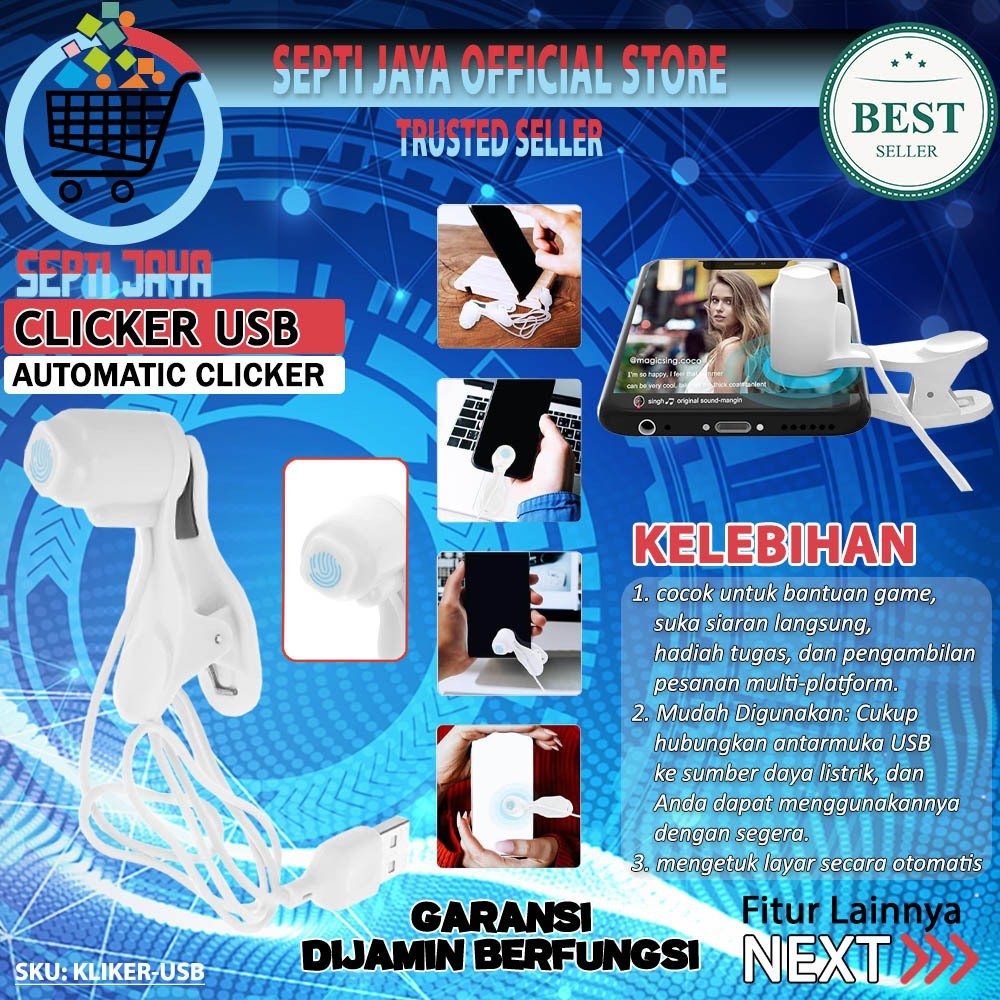 Jual Auto Clicker Smart Scren Clickers USB Klik Otomatis Layar Ponsel ...