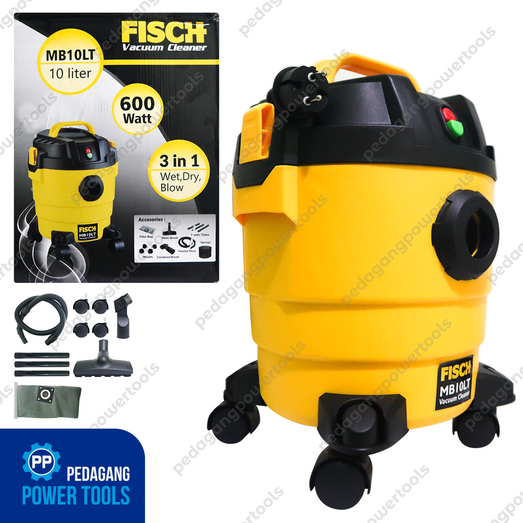 Jual FISCH MB10LT Mesin Vacuum Cleaner 10 Liter Alat Sedot Debu Basah Kering Wet Dry Blow ...