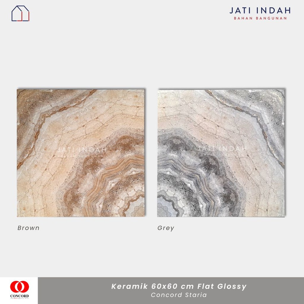 Jual Keramik Lantai 60x60 cm Cutting Glossy Motif Marmer Concord Staria ...