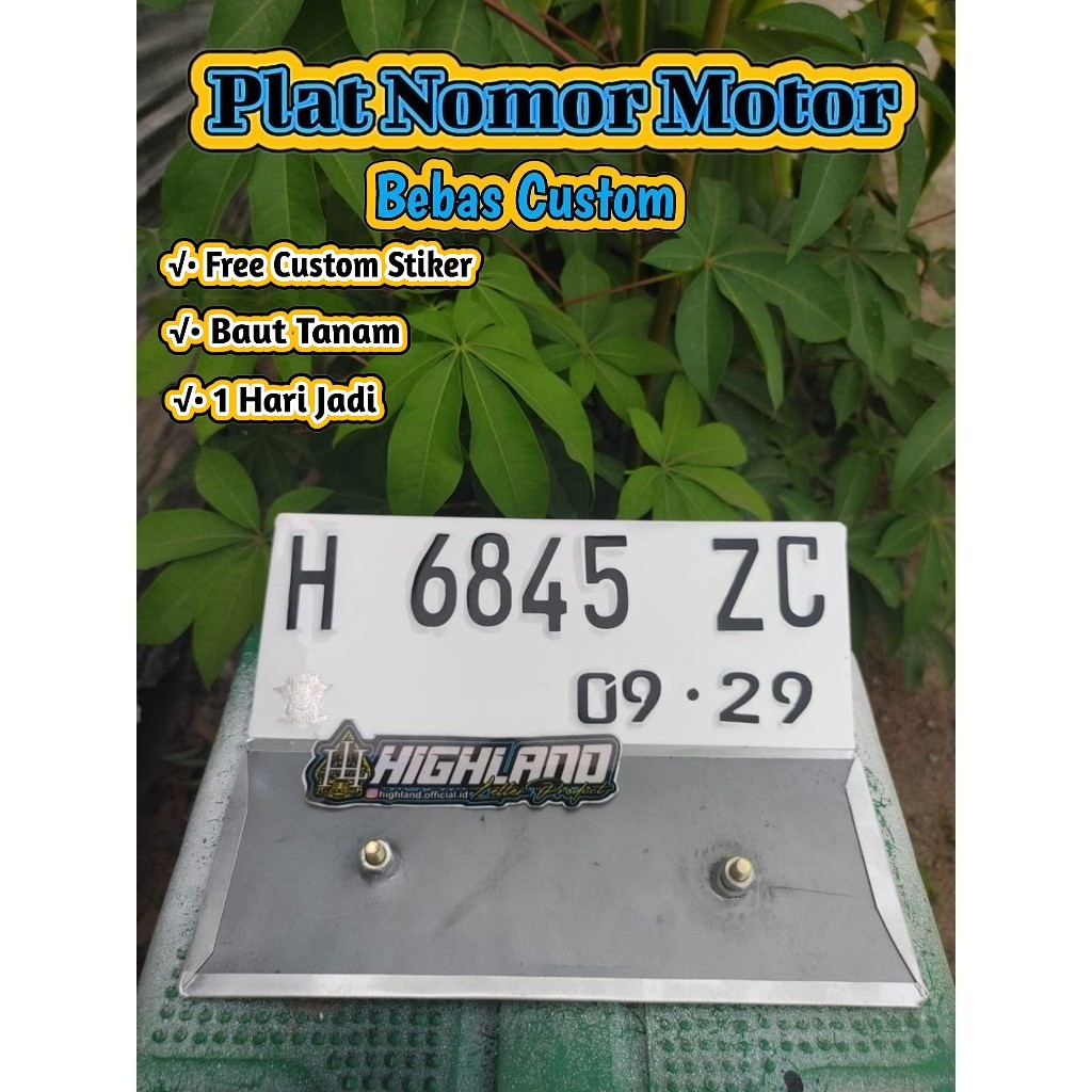 Jual 1 PCS aksesoris motor Plat custom MTR FONT TERBARU BEBAS REQUEST ...