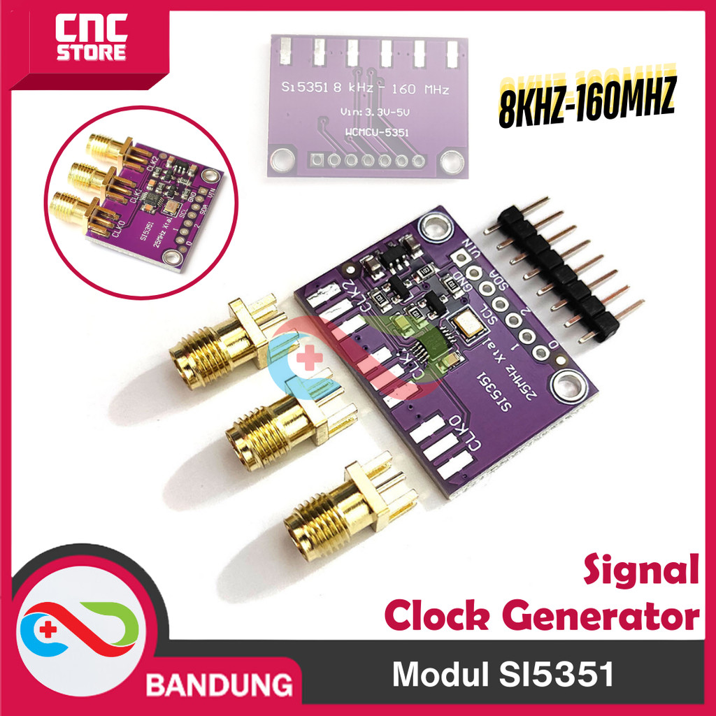 Jual MODUL SI5351 SI5351A SIGNAL CLOCK GENERATOR OSCILLATOR DDS 8KHZ ...