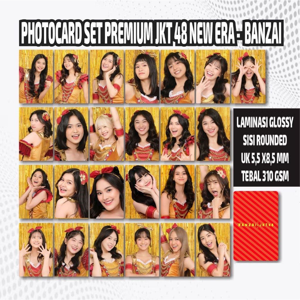 Jual PHOTOCARD JKT48 ISI 100 PCS ( TEATHER, WALLPAPER, RAMUNE, GOLD KABESHA ) | Shopee Indonesia