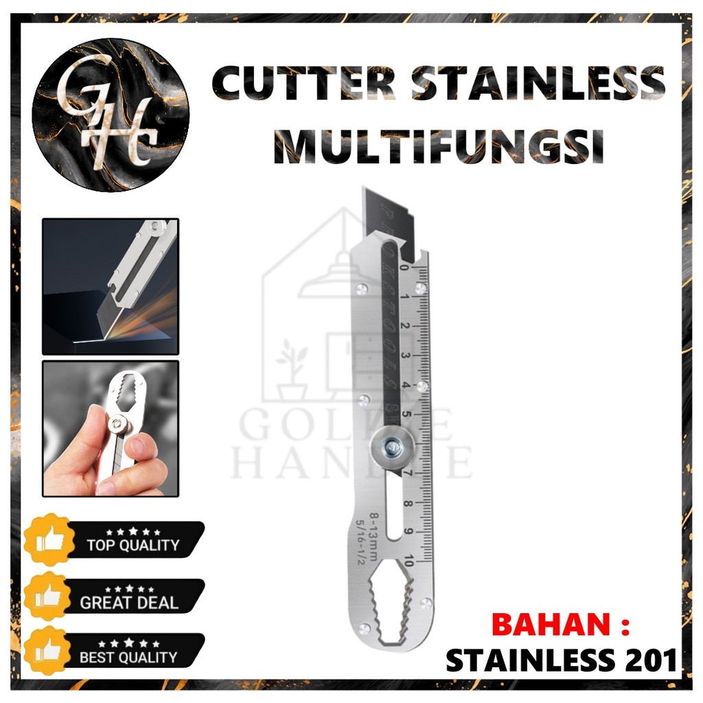 Jual Cutter Pisau Cutter Stainless Besar 9in1 Pisau Cutter Utility ...