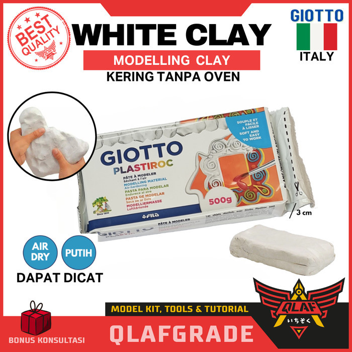 Jual White Clay Giotto - Clay Putih untuk Kerajinan dan Seni DIY custom ...