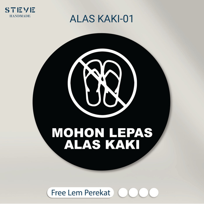 Jual Sign Board Alas Kaki | Papan Tanda Lepas Alas Kaki Label Akrilik ...