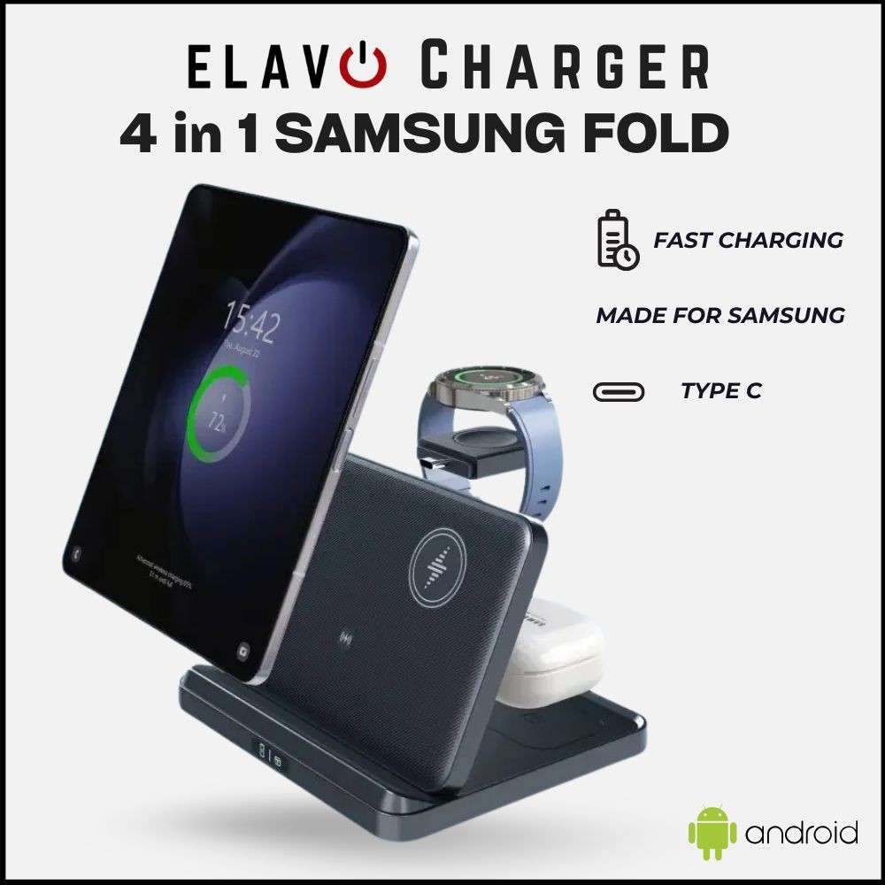 Jual ELAVO 3 in 1 Wireless Charger HP Samsung Galaxy Z Fold Flip Buds ...