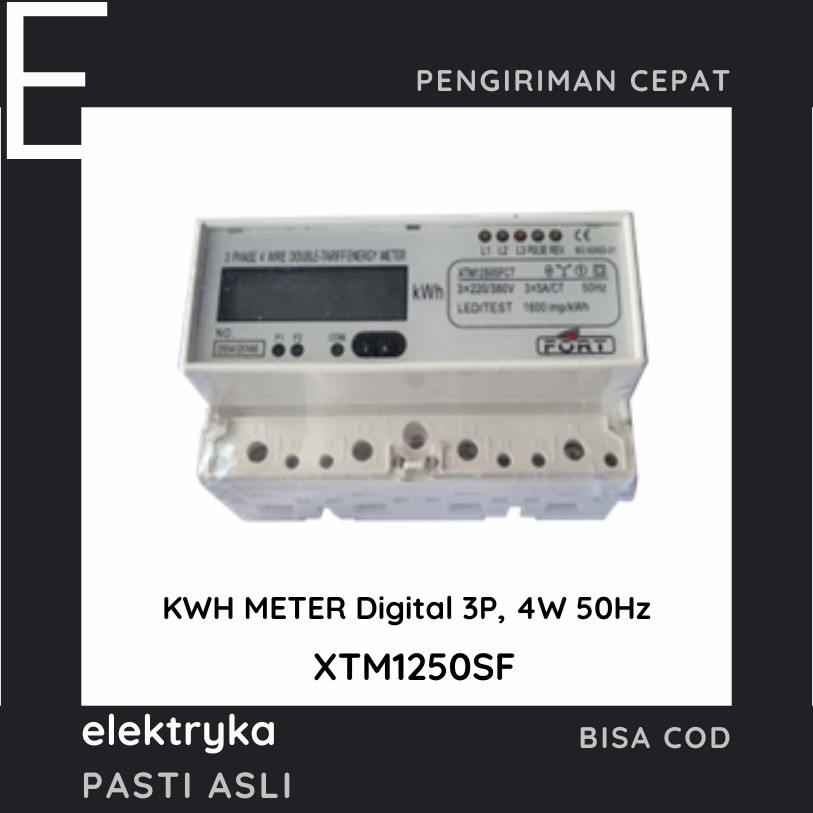 Jual FORT KWH Meter Digital Multi Rate / Double Tarif 3 phase 4W XTM1250SF | Shopee Indonesia