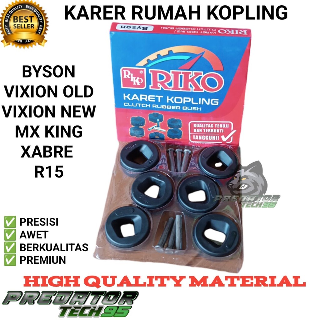 Jual KARET KOPLING SET PAKU KELING BAHAN SINTETIS RIKO BYSON VIXION OLD ...