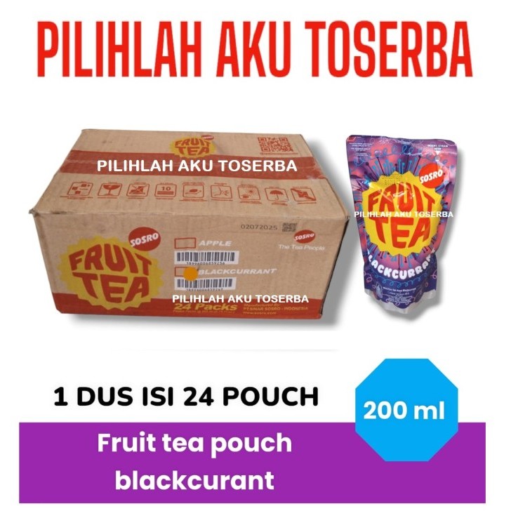 Jual Fruit Tea Sosro BLACKCURRANT Kemasan POUCH 200 ml - ( HARGA 1 DUS ...