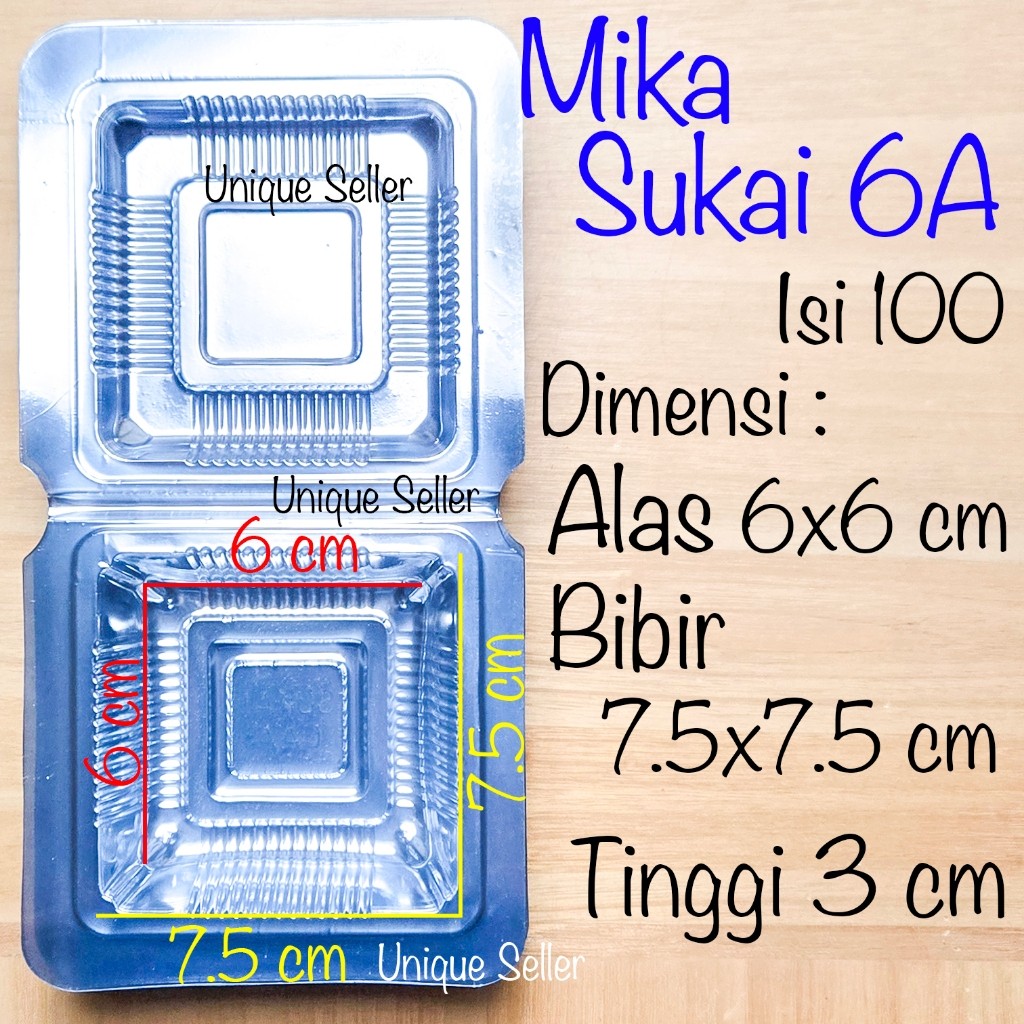 Jual Mika Kue 6A 6AA 6L 6X 6GS S6 6T isi 100 Tray Mika Roti Bening ...
