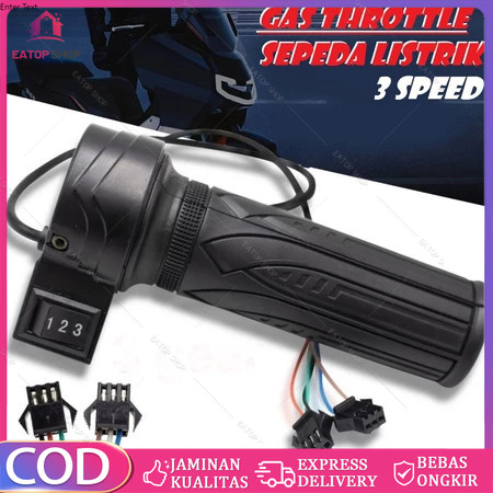 Jual 3 Speed Grip Gas Sepeda Listrik / Handle Grip Gas Adjustable ...