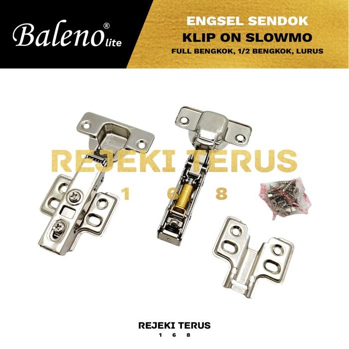 Jual Engsel Sendok Slow Motion BALENO Klip On Lurus/Setengah/Full Bengkok Lemari Soft Close ...