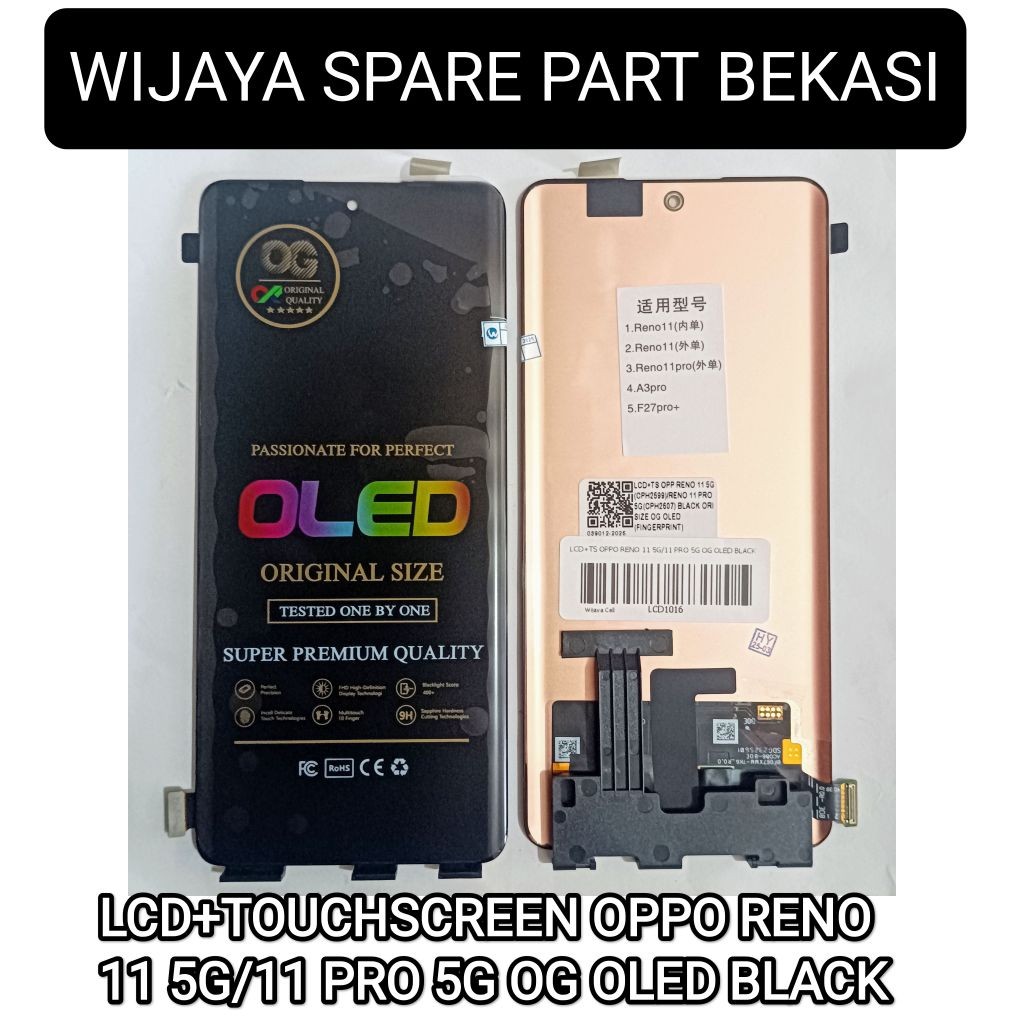 Jual LCD+TOUCHSCREEN OPPO RENO 11 5G/11 PRO 5G OG OLED BLACK | Shopee ...