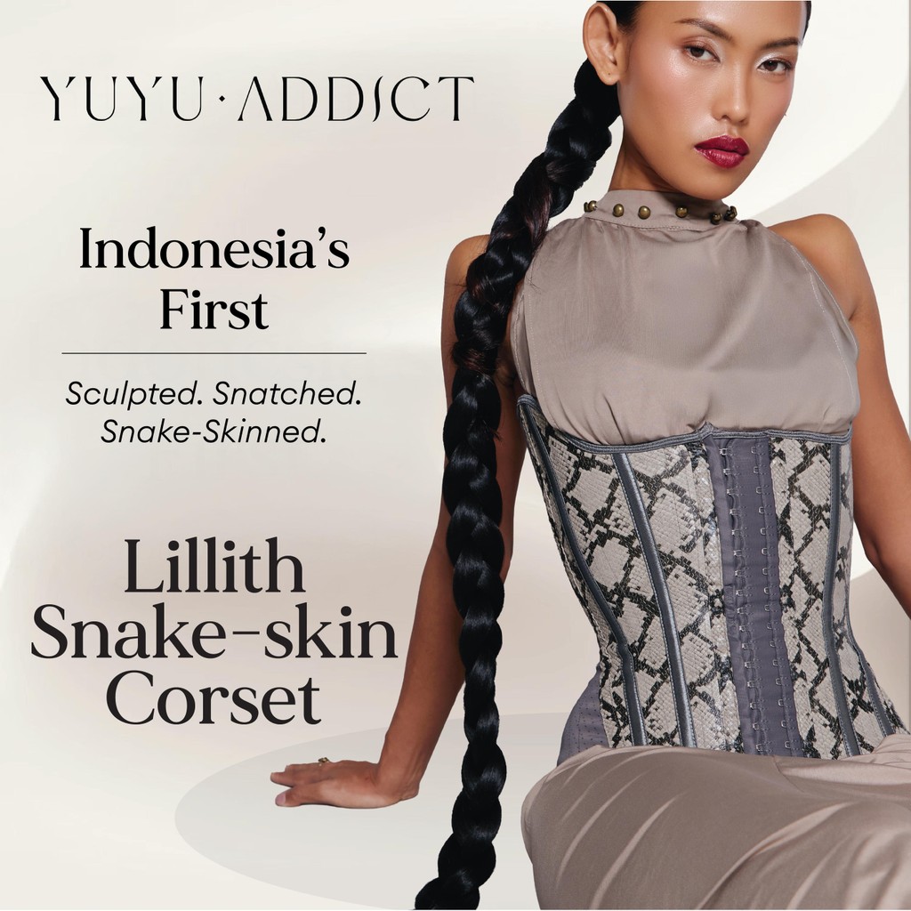 Jual YUYUADDICT - Lilith Luxe Snake-Textured Corset 23 Bones | Shopee ...