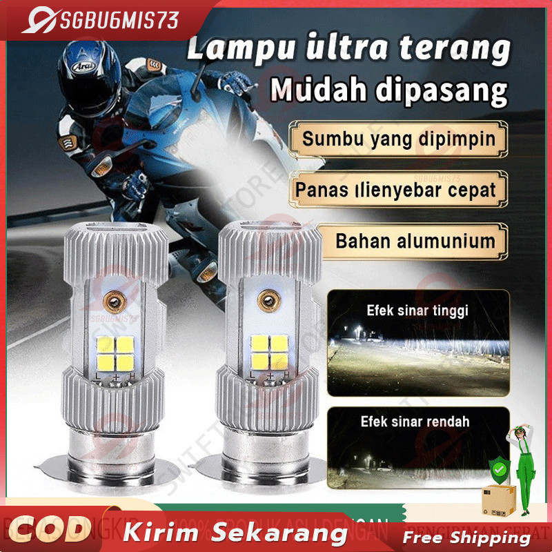 Jual Lampu Depan Motor LED PHILIB M5 6500K 12 Volt 6 Watt LED 2 Sisi ...