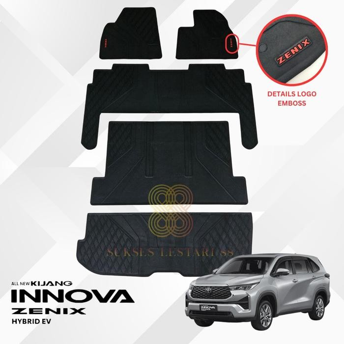 Jual Karpet Mobil Toyota Innova Zenix Full Set Logo - LOGO MERAH, FULL ...