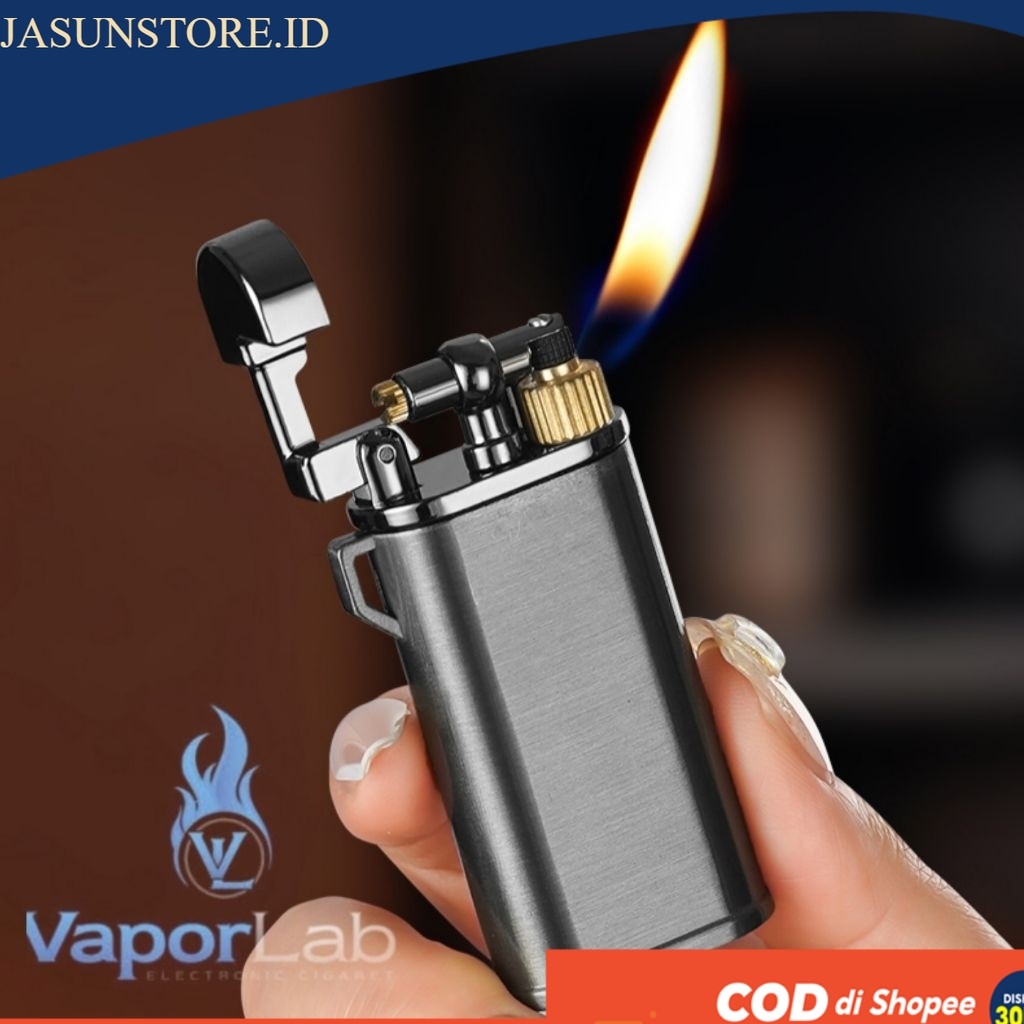Jual korek api roda gas vintage besi classic gas lighter model polos ...