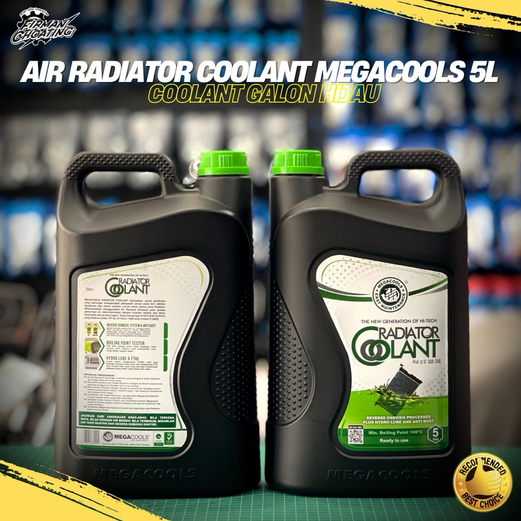 Jual AIR RADIATOR COOLANT MEGACOOLS HIJAU UNIVERSAL KEMASAN 5L MOTOR ...