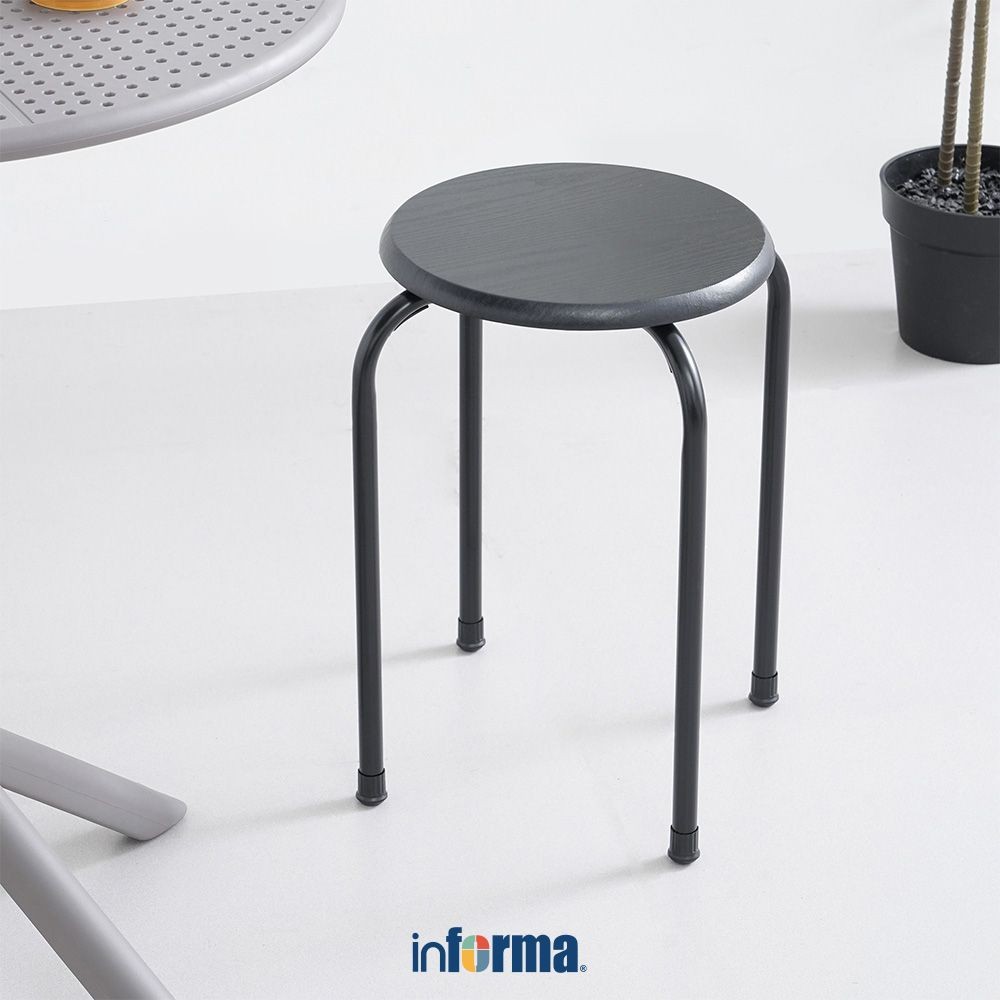 Jual Informa Hove Bangku Kayu - Hitam Multipurpose Stool Bangku Makan ...