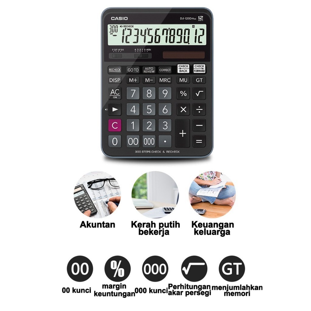 Jual Kalkulator Scientific Casio MJ-120D/DJ-120D PLUS Office Desktop ...