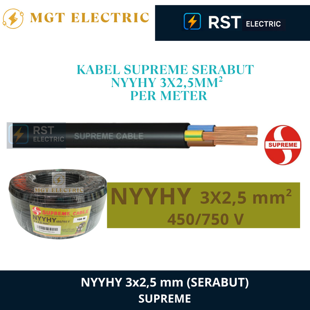 Jual SUPREME NYYHY 3X2.5 MM / NYYHY SUPREME 3X2,5 MM ( ECERAN / METERAN ...