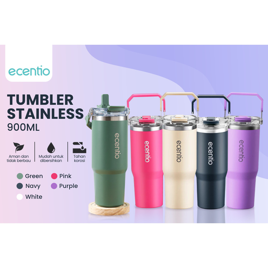 Jual Ecentio Tumbler 900ml | Thermos Tumblr Termos Air Dingin Panas ...
