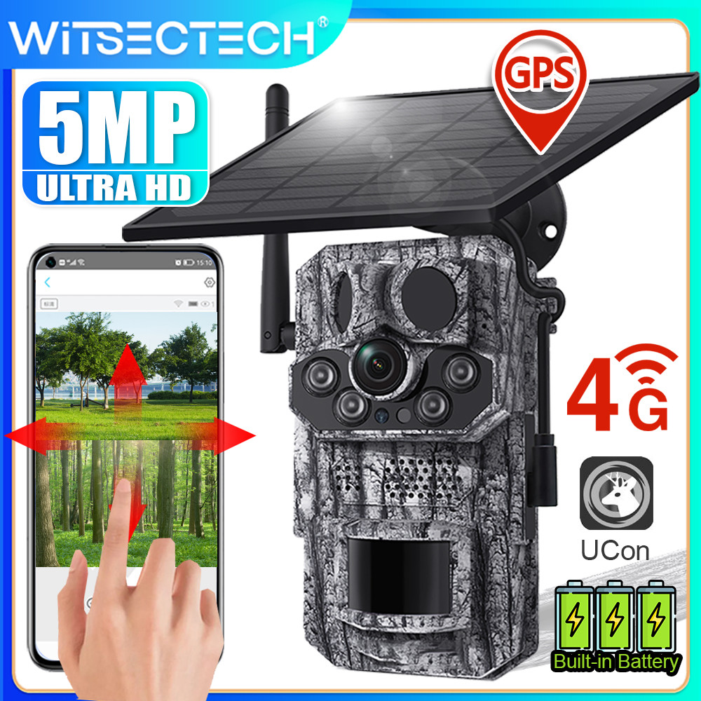 Jual Ucon 4G LTE Cellular Trail Camera 5MP Solar Camera PIR Motion ...