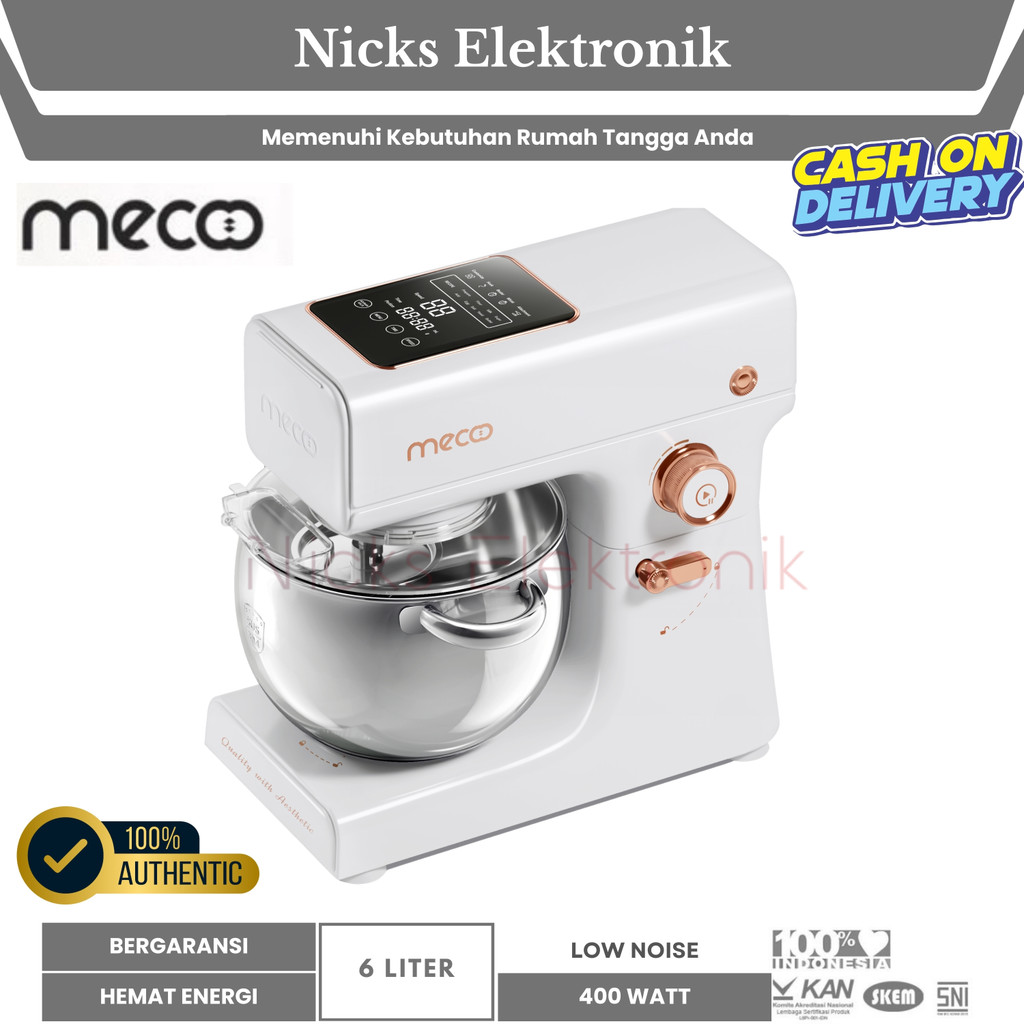 Jual Mecoo Stand Mixer 6 Liter Smart LED Silent Motor Ultra Stable ...
