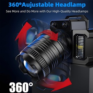 Jual Lampu Kepala LED/Headlamp F-T51/Super Terang 5000 Lumen/USB Charging Senter/Dengan Sensor ...