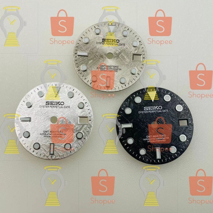 Jual Seiko Mod Meteorite GMT Dial Blue BGW9 Lume NH35 28.5mm | Shopee ...