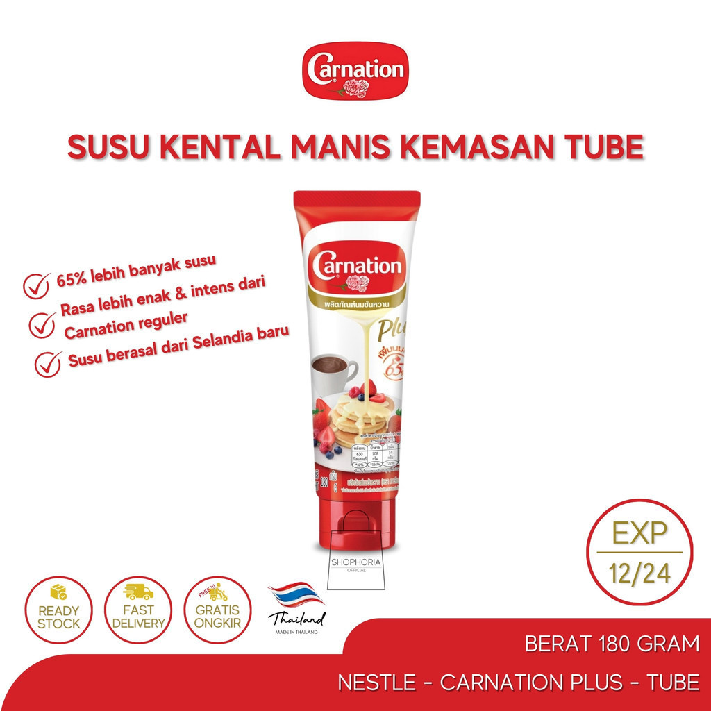 Jual Nestle Carnation Sweetened Condensed Milk Plus Squeeze Tube Berat ...