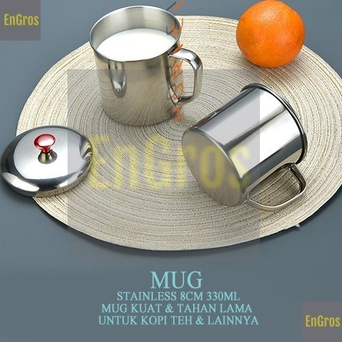 Jual Cangkir Stainless 8CM Cangkir Stainles Mug Stainles 8 CM 330ML ...