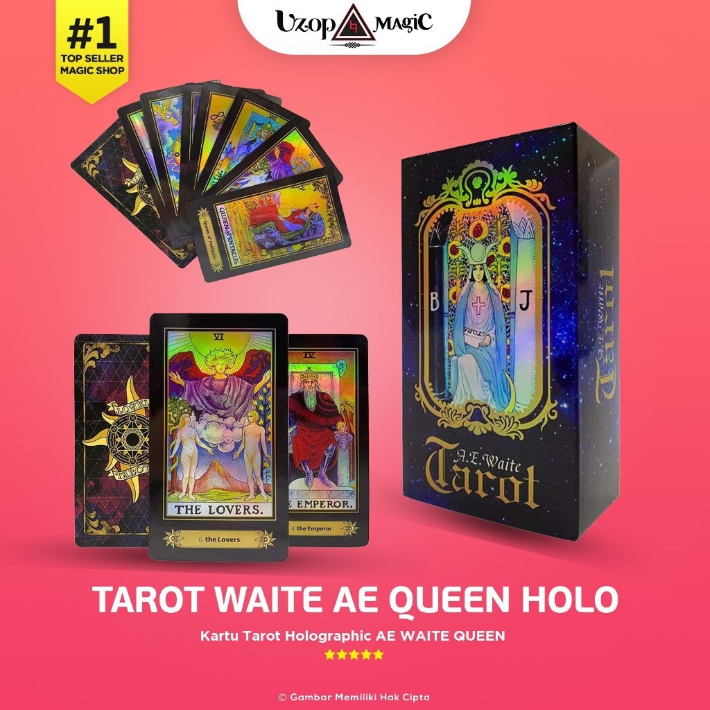 Jual DC35RH [ Free PDF ] Kartu Tarot A.E Waite Holographic - Uzop ...