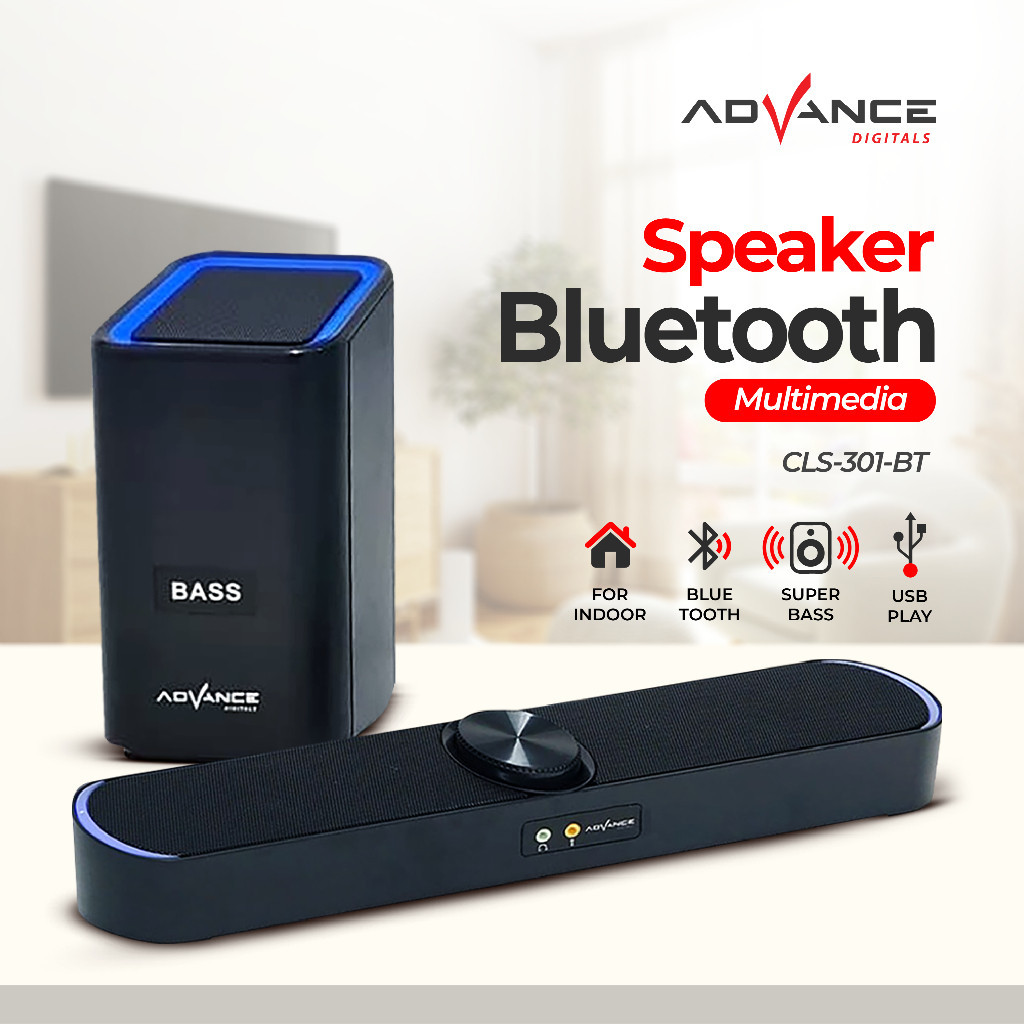 Jual Speaker Bluetooth Multimedia Soundbar Advance CLS-301BT Subwoofer Bass | Shopee Indonesia