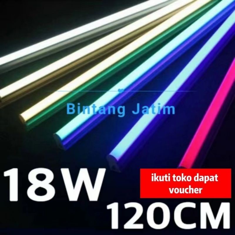 Jual lampu tl neon t5 led 18w 120cm tube warna warni// HUT R1 KEMERDEKAAN INDONESIA | Shopee ...