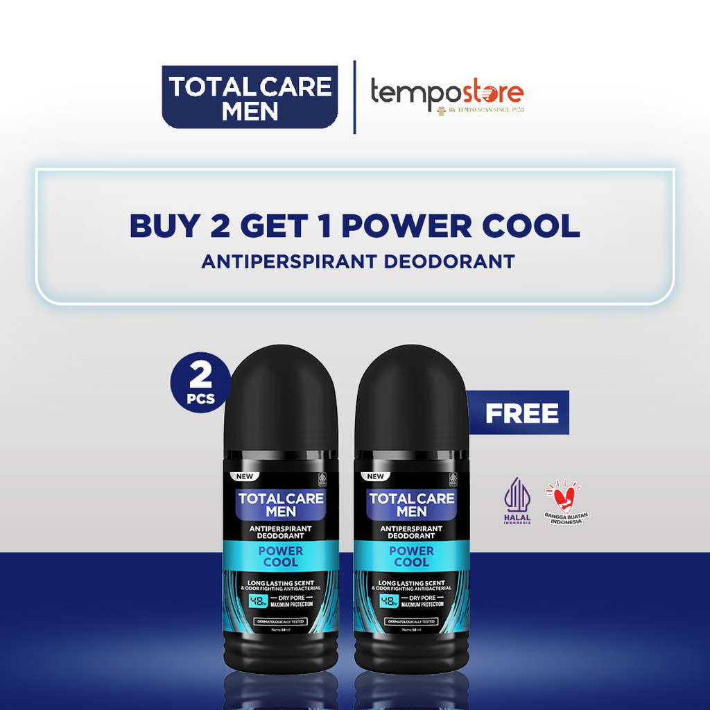 Jual BUY 2 GET 1 TOTAL CARE MEN ANTIPERSPIRANT DEODORANT - POWER COOL ...