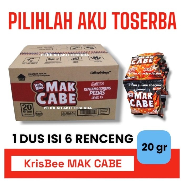 Jual Krisbee MAK CABE Kentang Goreng Pedas - ( HARGA 1 DUS ) | Shopee ...