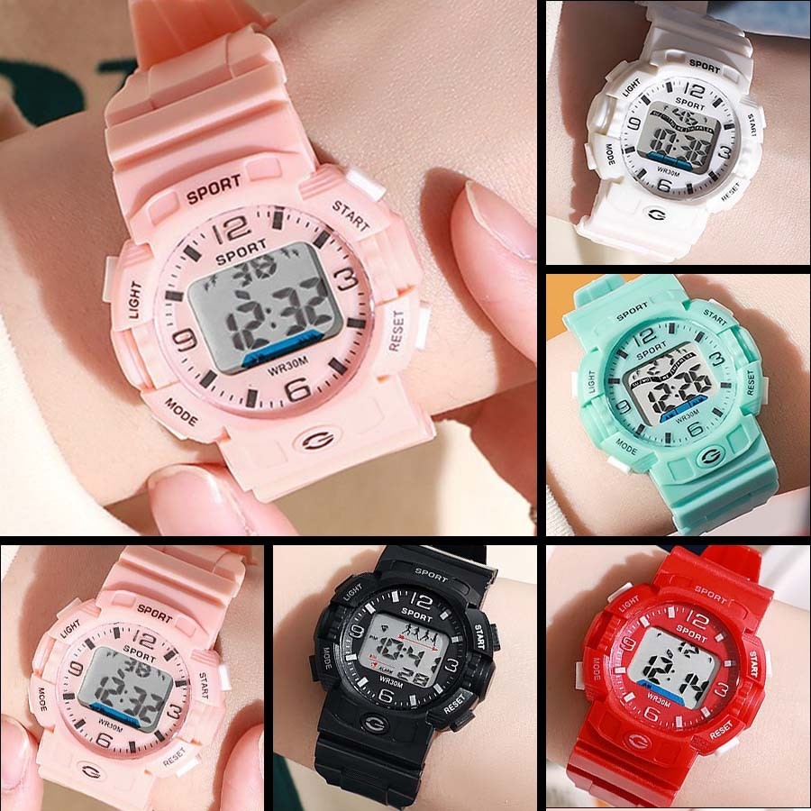 Jual Jam Tangan Digital Pria Wanita Multifungsi Dengan Alarm Dan Timer ...