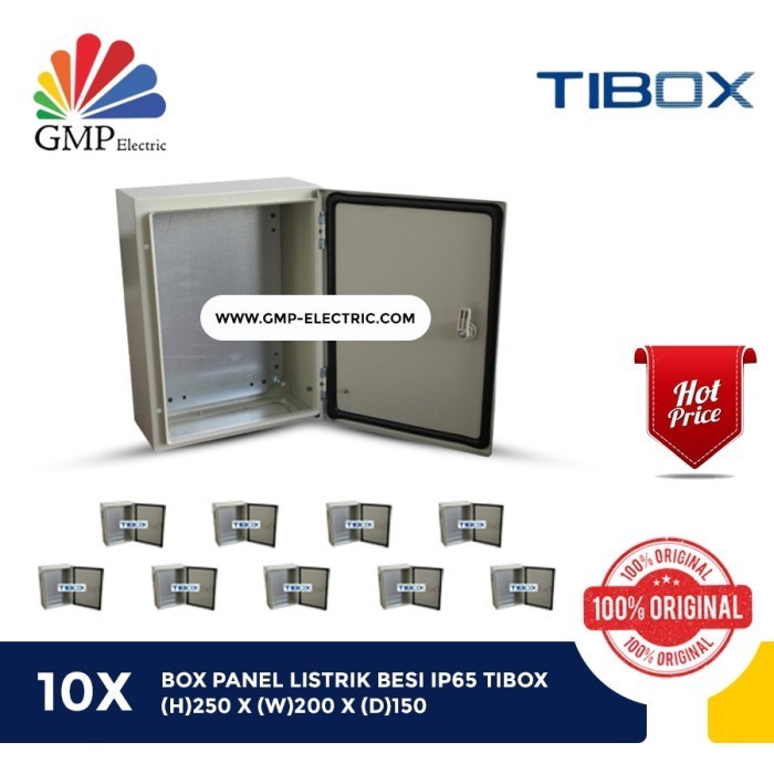Jual SP30 Box Panel Listrik Besi IP65 TIBOX (H)250 X (W)200 X (D)150 ...