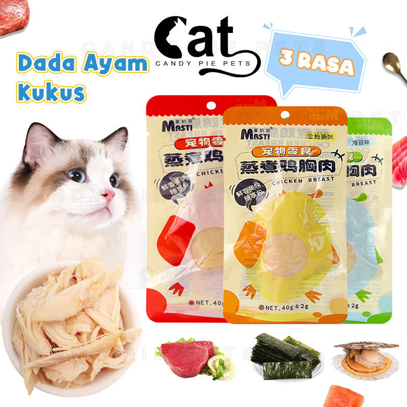 Jual Cemilan Kucing Anjing Snack Kucing Dada Ayam Asli Rasa Tuna ...