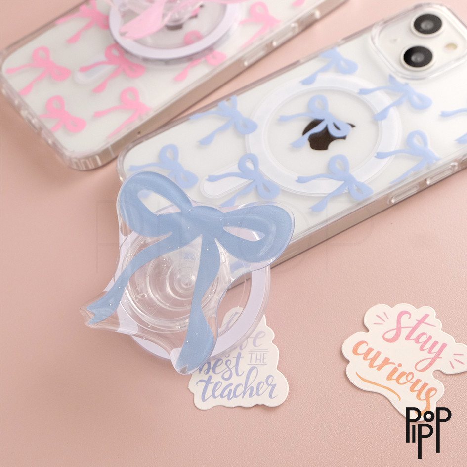Jual Blue and Pink Magsafe Ribbon Softcase Plus Magnetic Pop Grip Phone ...