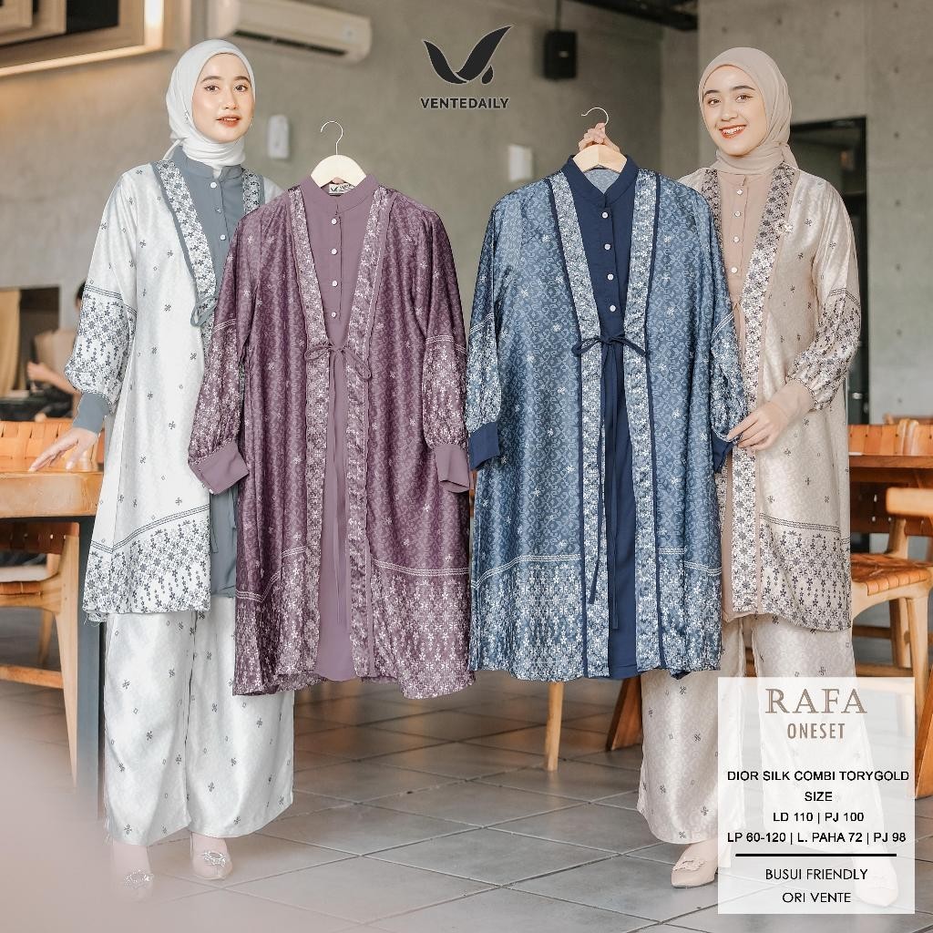 Jual vente daily one set wanita kekinian ld 110 rafa one set bermotif ...