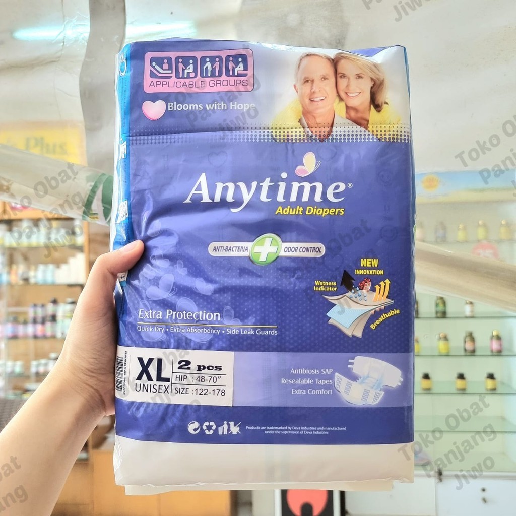 Jual Anytime Adult Diapers Popok Dewasa Perekat XL2 Terbaik Daya Serap ...