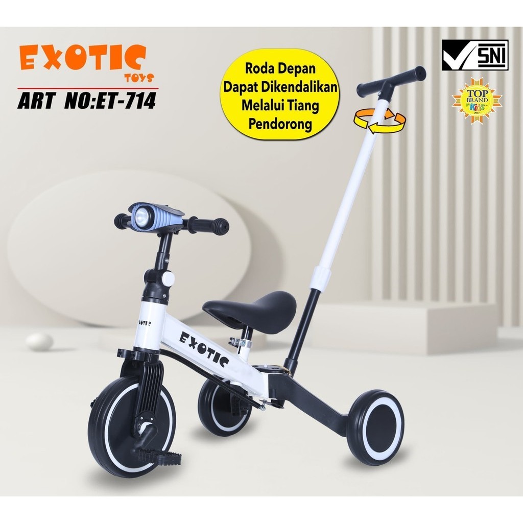 Jual Sepeda Roda Tiga Exotic ET 714 Balence Bike Tricycle Push 4IN1 ...