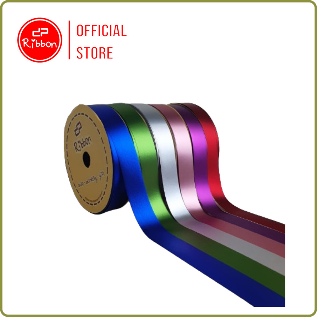 Jual Pita Kado 2cm Metalik Doff 3/4" Jepang Ribbon Kertas Plastik ...